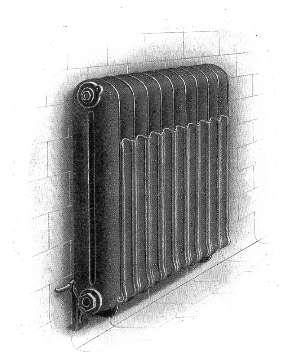 Princess Scroll 2 Column 39in Cast Iron Radiator by Beeston