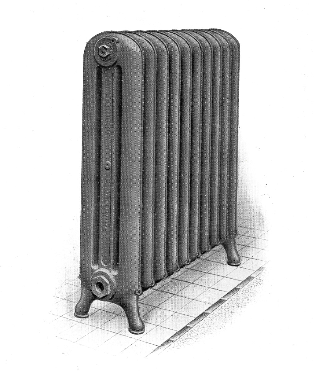 Princess Scroll 3 Column 24in Cast Iron Radiator by Beeston