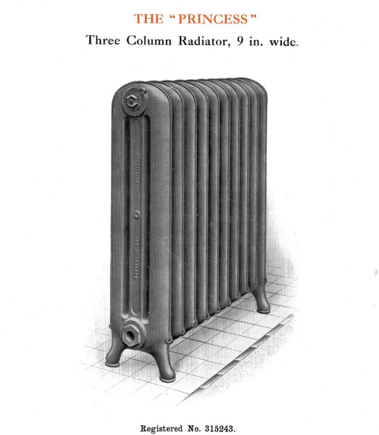 Princess 3 Column 24in Cast Iron Radiator by Beeston